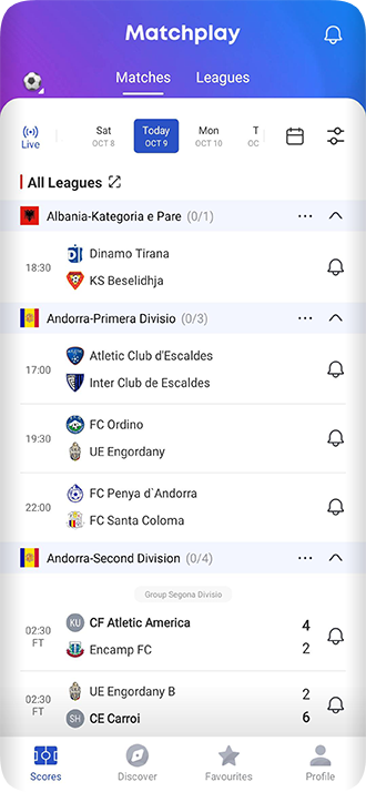 Matchplay: Live Football Scores, Results, Betting Tips